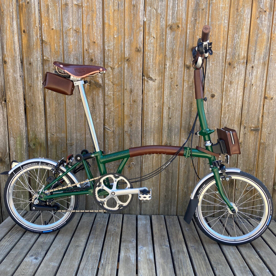 Brompton Long Frame Protector | Premium Leather Brompton Accessories ...