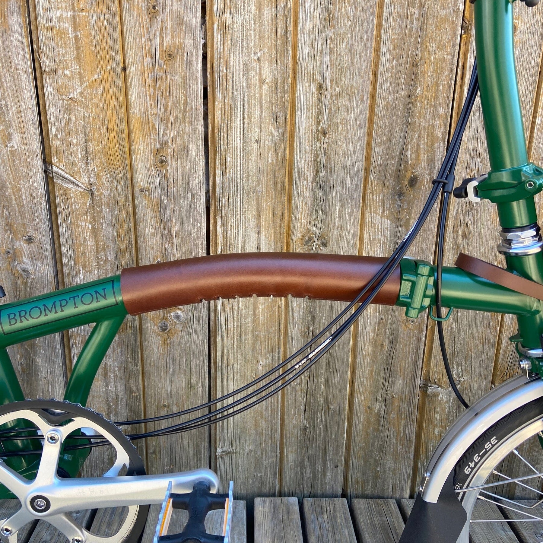 Brompton Long Frame Protector | Premium Leather Brompton Accessories ...