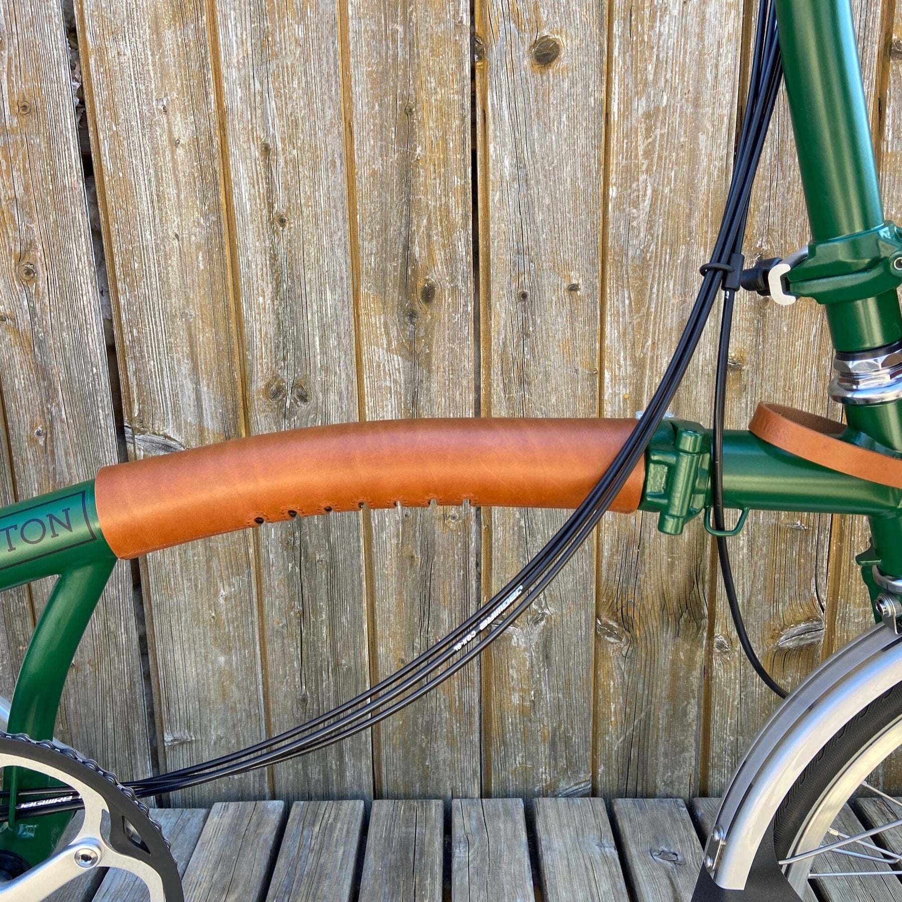 Brompton Long Frame Protector | Premium Leather Brompton Accessories ...