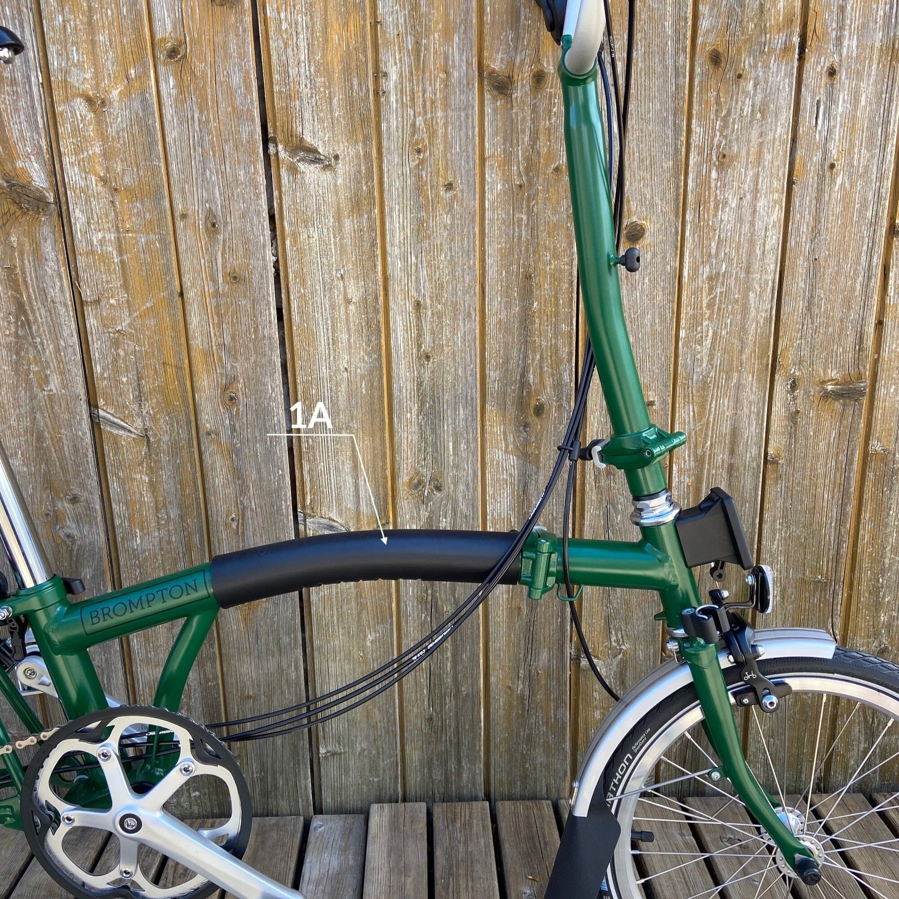 Brompton Frame Cover - Leather Frame Protector for Brompton bicycle ...